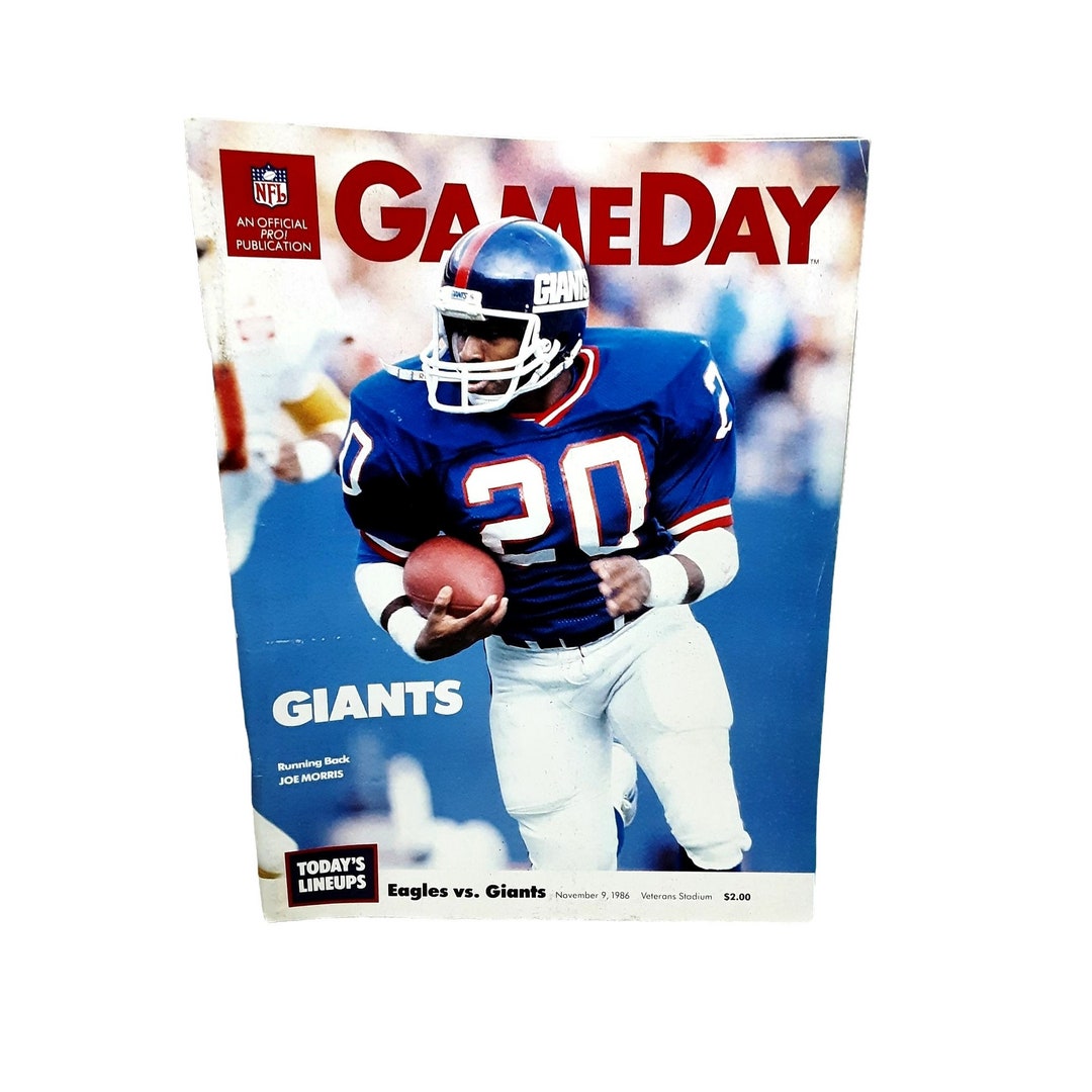 Pro Game Day Magazine November 9 1986 New York Giants Vs Philadelphia ...