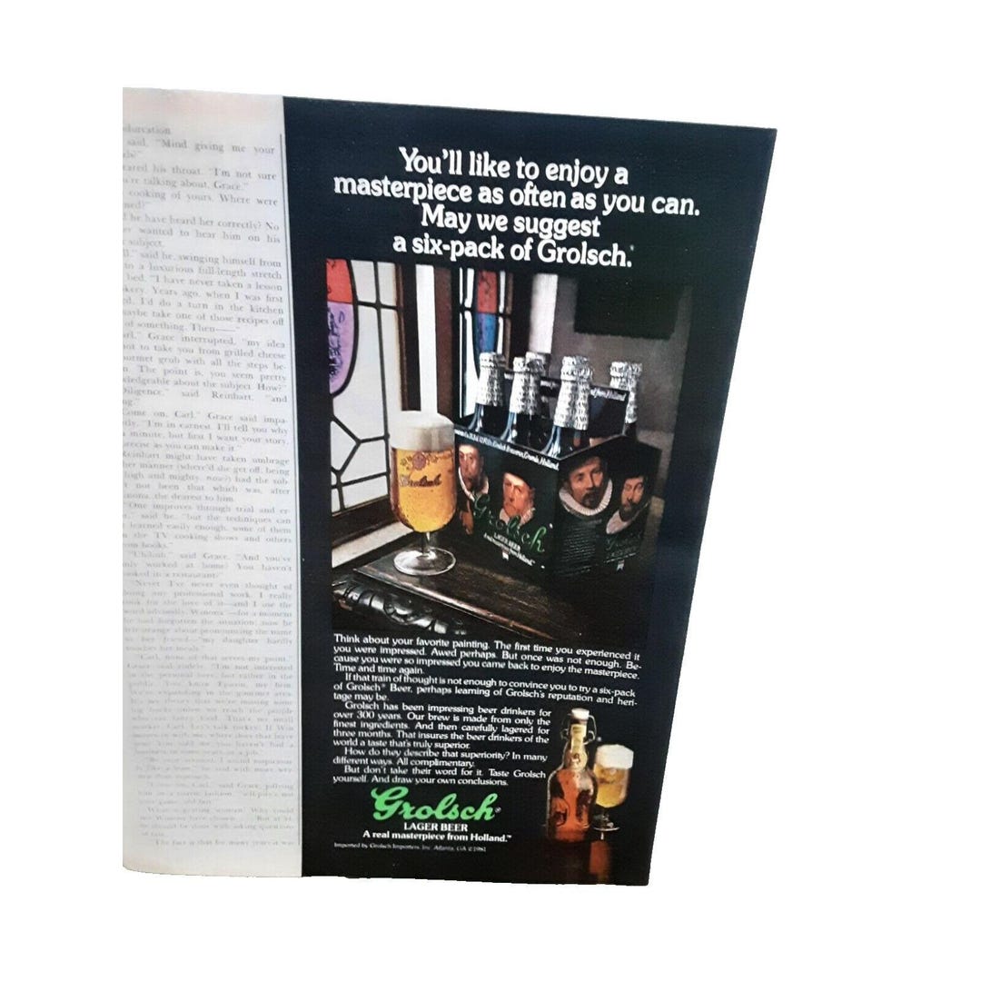 1981 Grolsch Beer Original Print Ad 80s - Etsy