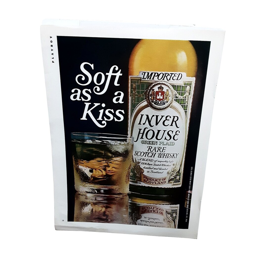 1970 Inver House Scotch Whiskey Soft as A Kiss FULL PAGE Vintage Print ...