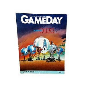 Pro Game Day Magazine December 5 1982 Houston Oilers New York Giants - Etsy