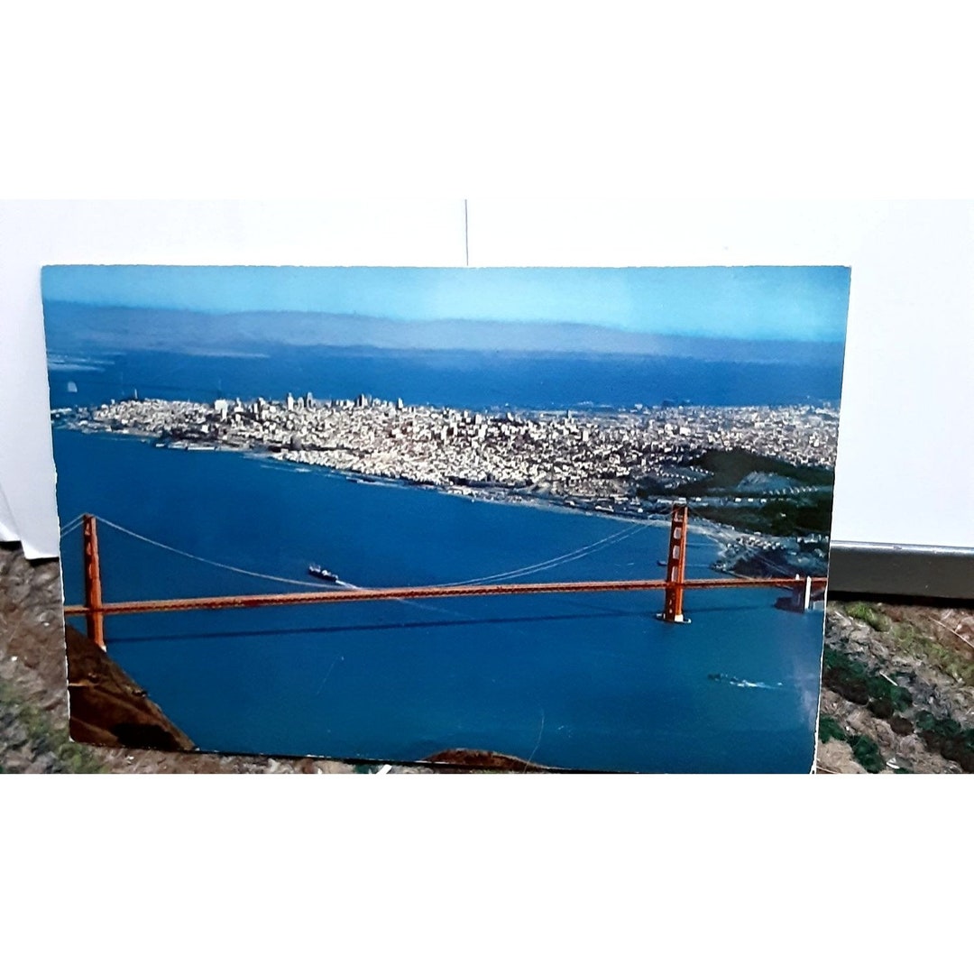 Vintage 1950s Golden Gate Bridge San Francisco California Post Card - Etsy
