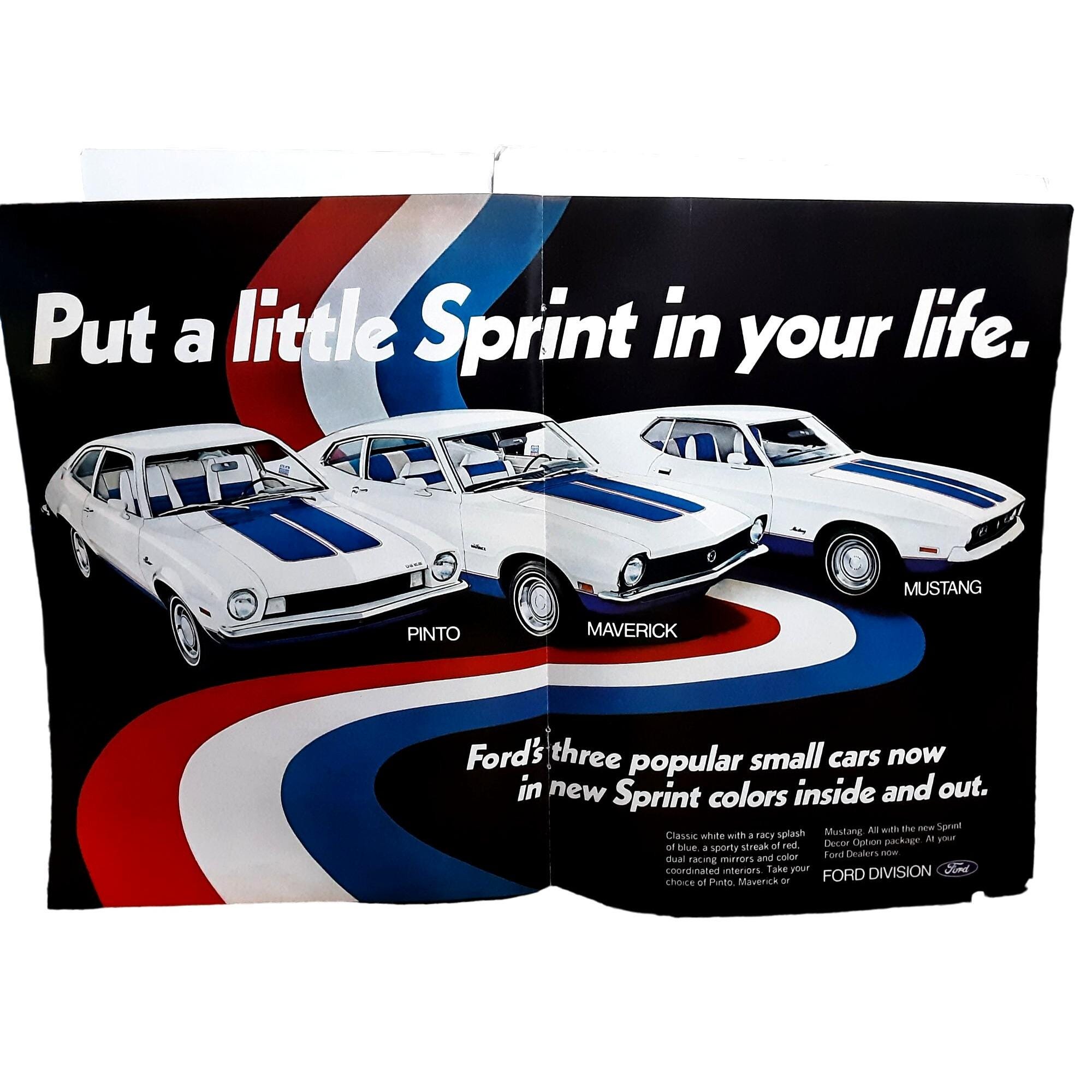 1972 Ford Sprint Colors Mustang Maverick Pinto Print Ad Vintage 70s - Etsy