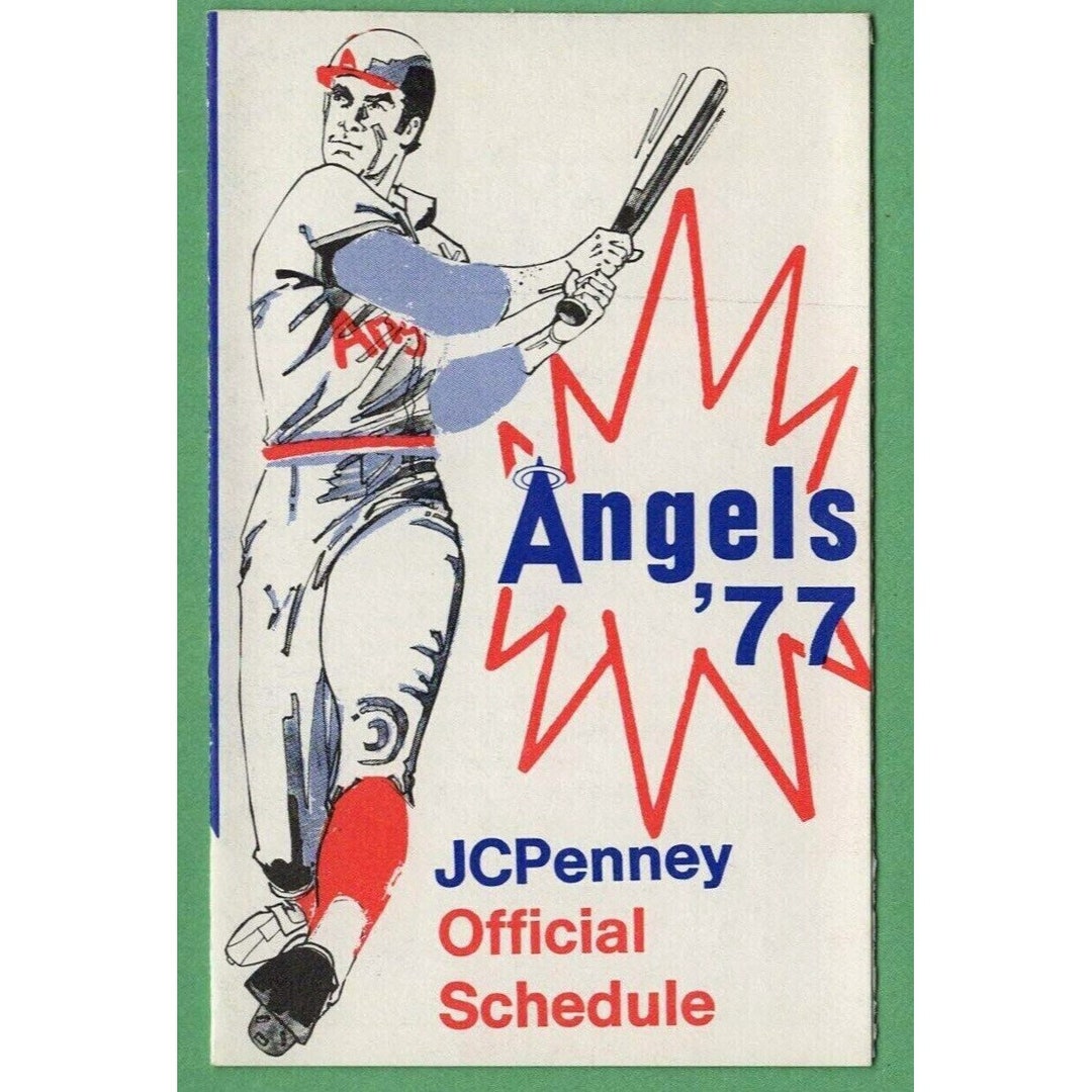 1977 California Angels Baseball Schedule Foldout JC Penney - Etsy