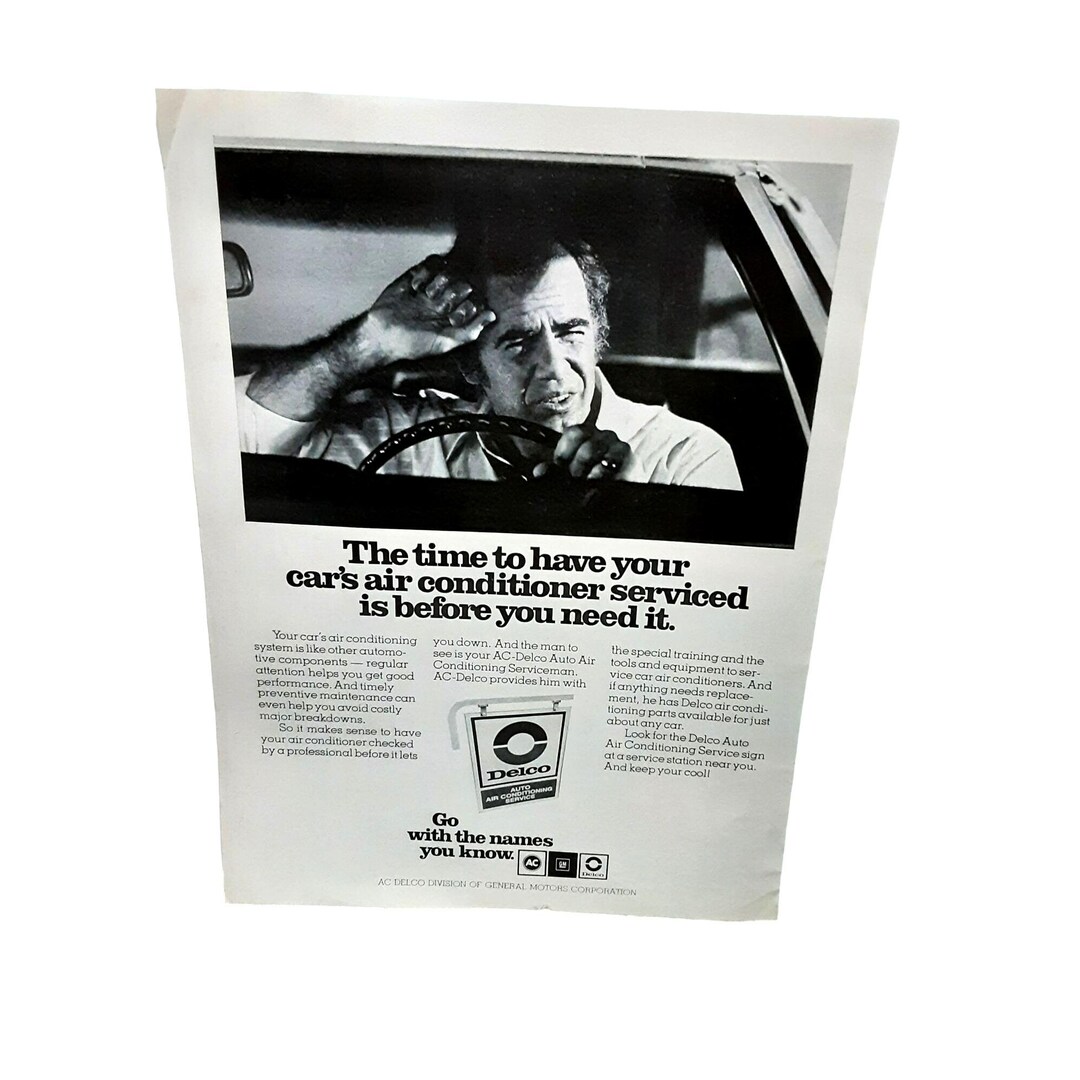 1976 AC Delco Car Air Conditioner Service Original Print Ad Vintage 70s ...