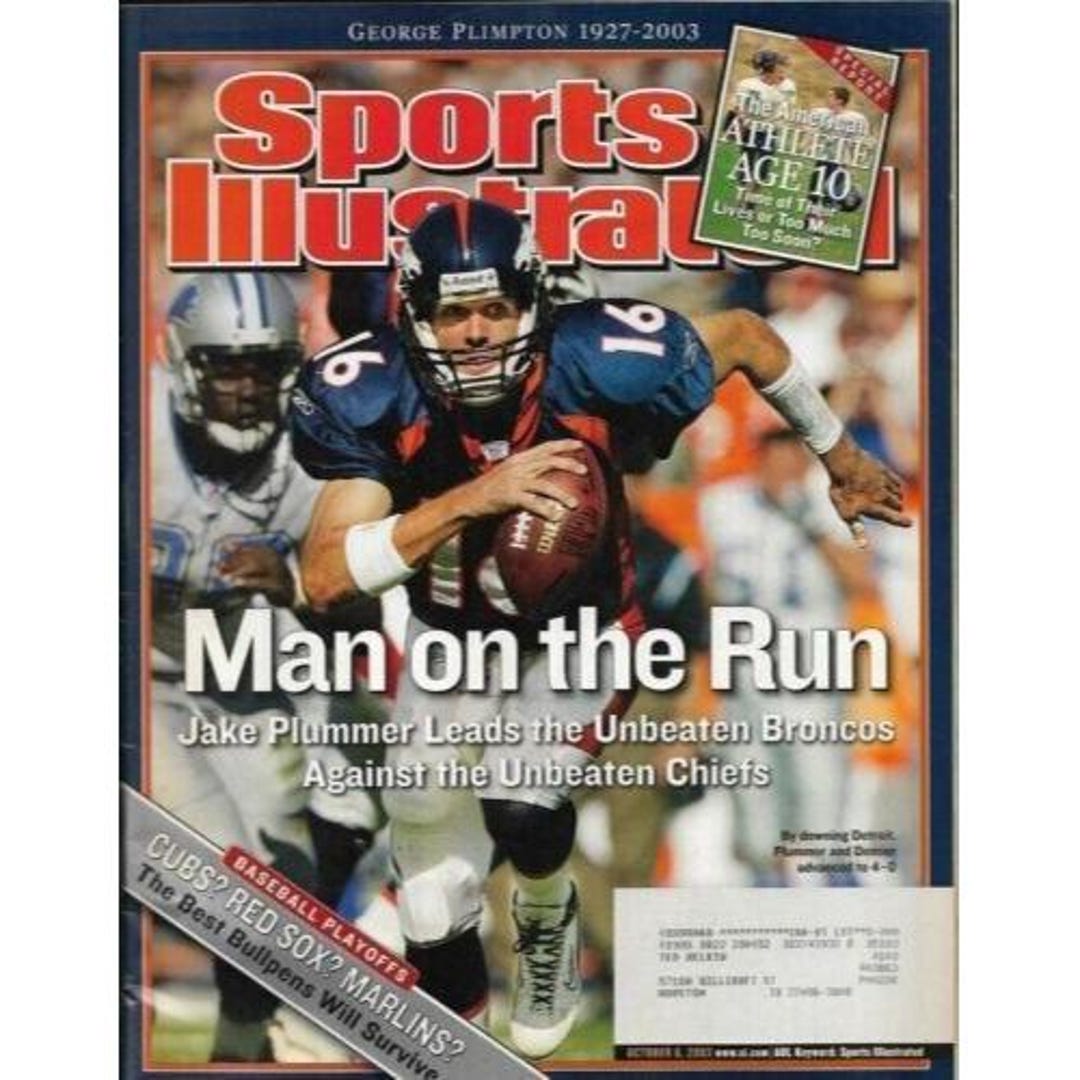Sports Illustrated October 6 2003 Jake Plummer Denver Broncos - Etsy