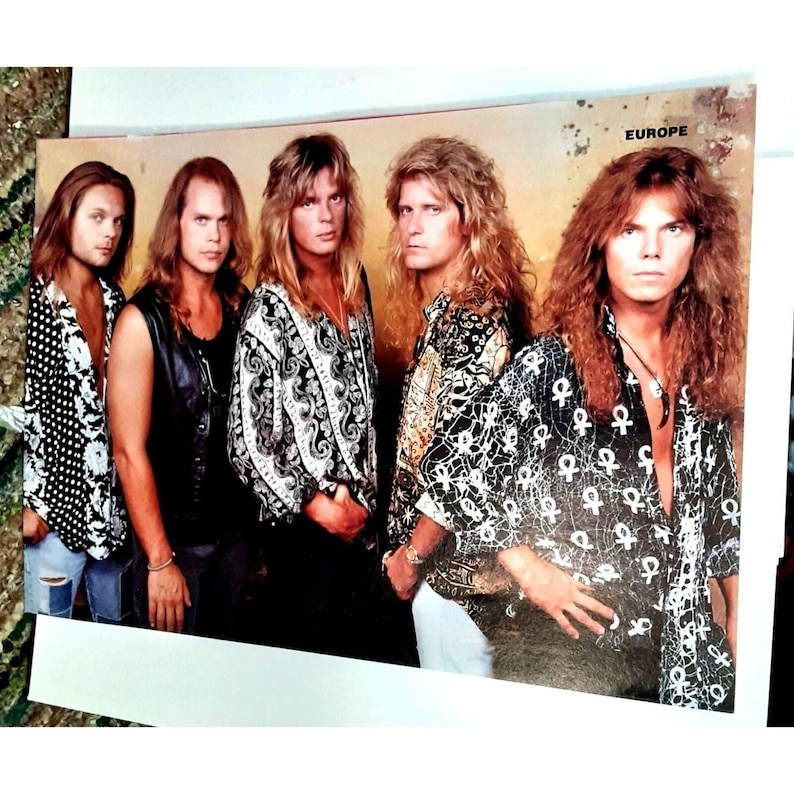 1992 Europe Hair Metal Band Mini Poster Vintage Hair Metal Band - Etsy