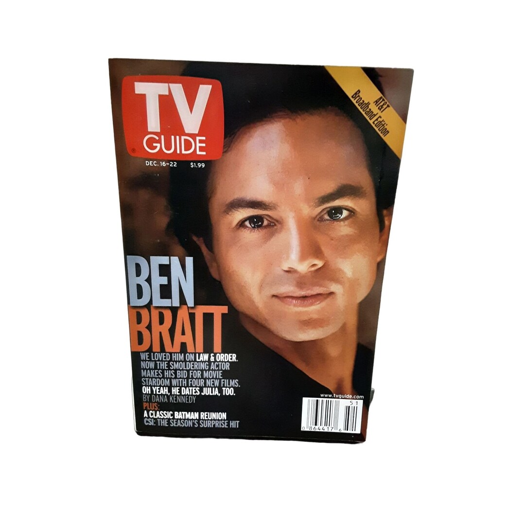 TV Guide December 2000 Ben Bratt New Hampshire No Label - Etsy