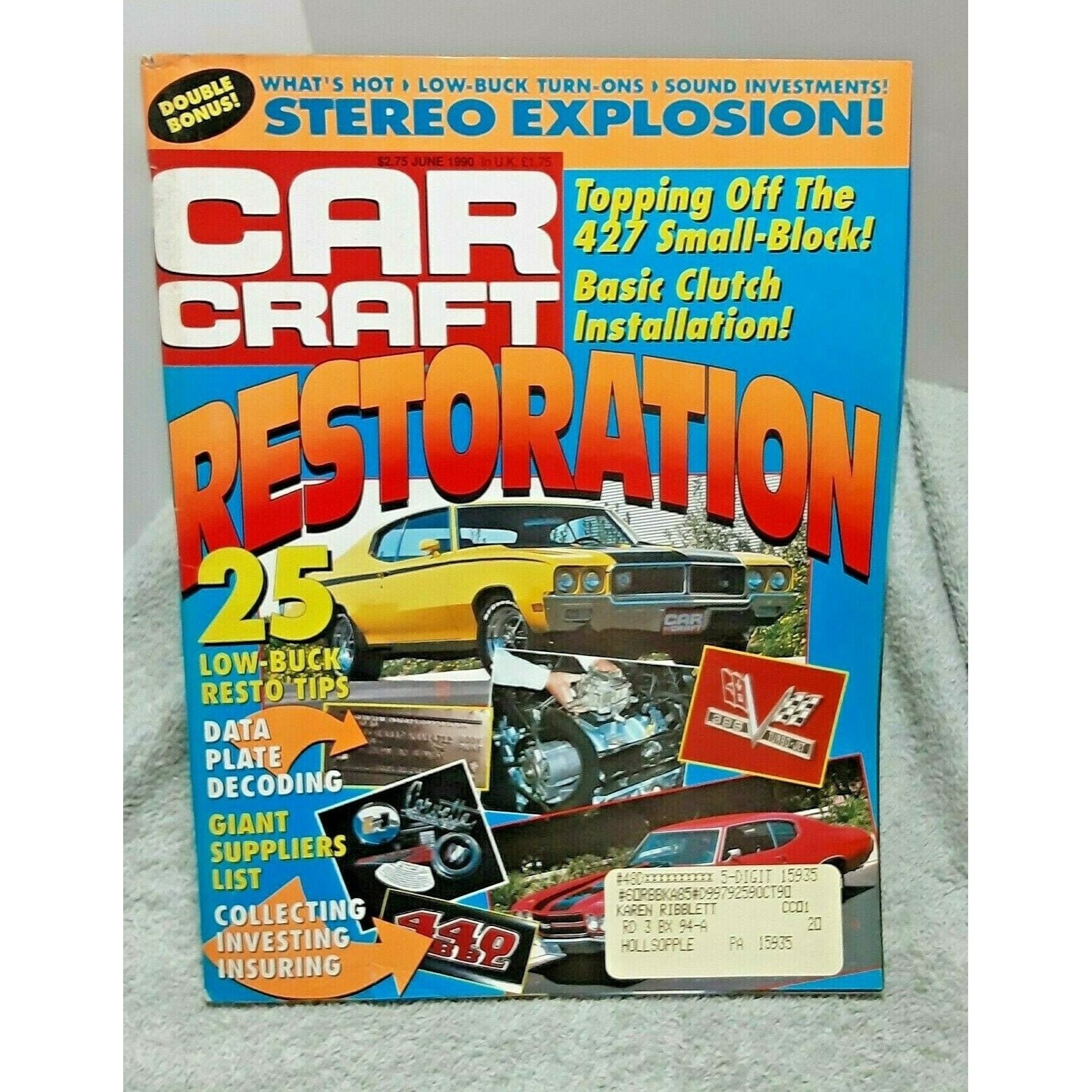 Car Craft Magazine June 1990 Restoration - Etsy