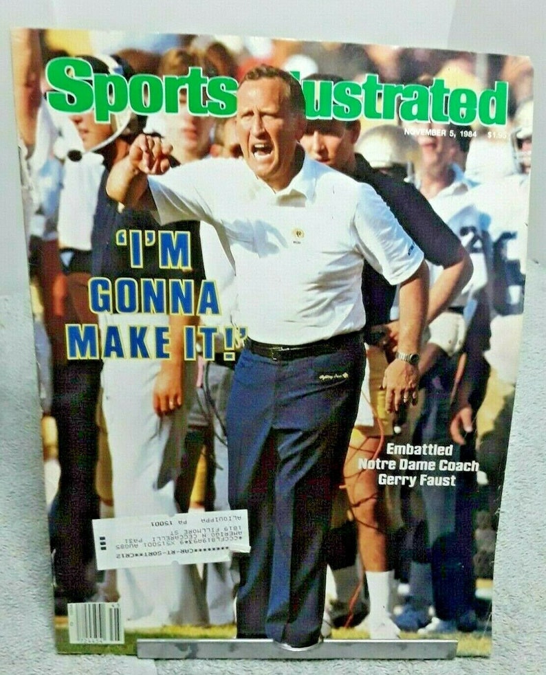 Sports Illustrated November 1984 Gerry Faust Notre Dame - Etsy