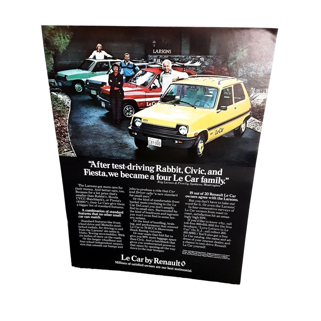1979 Le Car by Renault Print Ad Vintage 70s - Etsy
