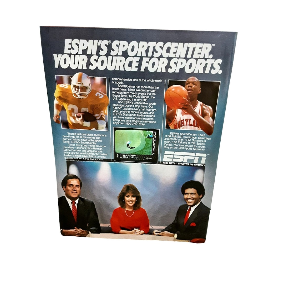 1986 ESPN Sportscenter Gayle Gardner Chris Berman Greg Gumbel Original ...