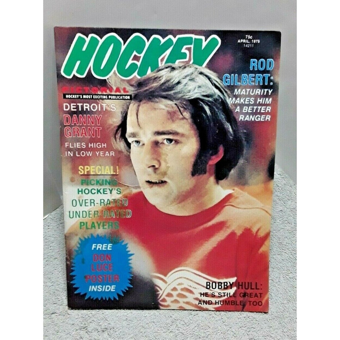Hockey Pictorial Magazine April 1975 Danny Grant Red Wings Don Luce ...