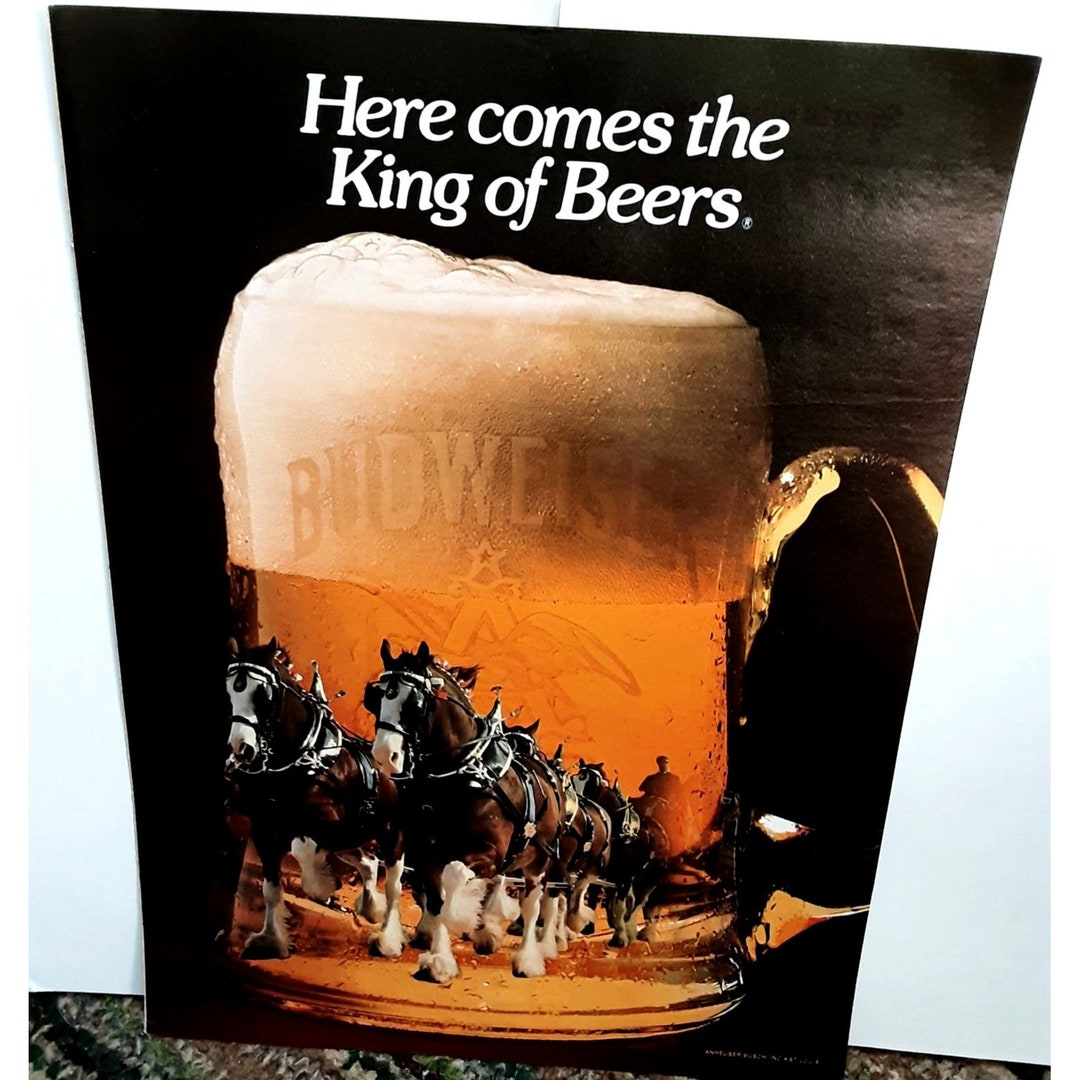 1979 Budweiser Here Comes the King of Beers With Clydesdales Vintage ...