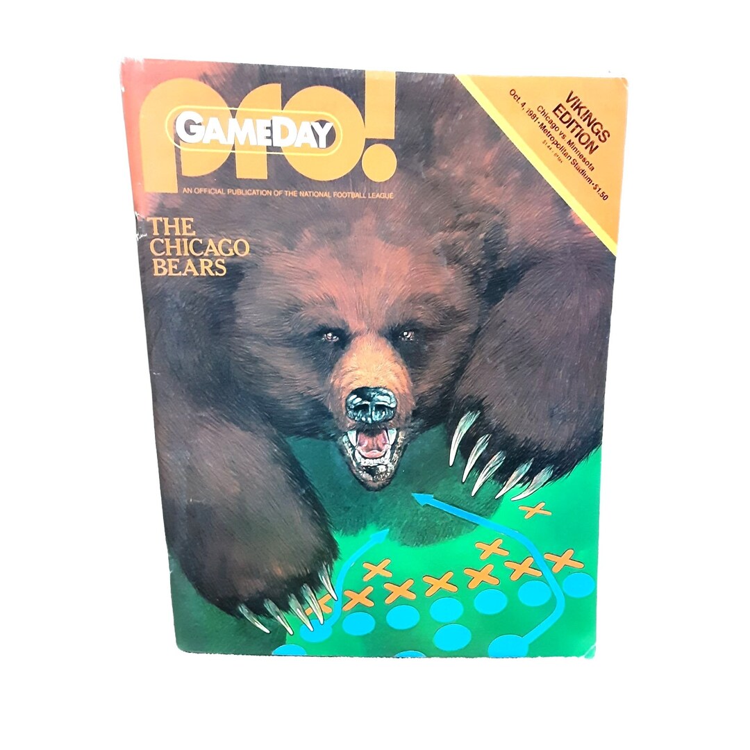 Pro Game Day Magazine October 4 1981 Chicago Bears Minnesota Vikings - Etsy