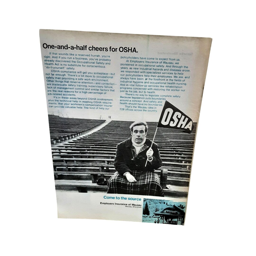 1973 OSHA Workplace Safety Employers Insurance of Wausau Print Ad ...