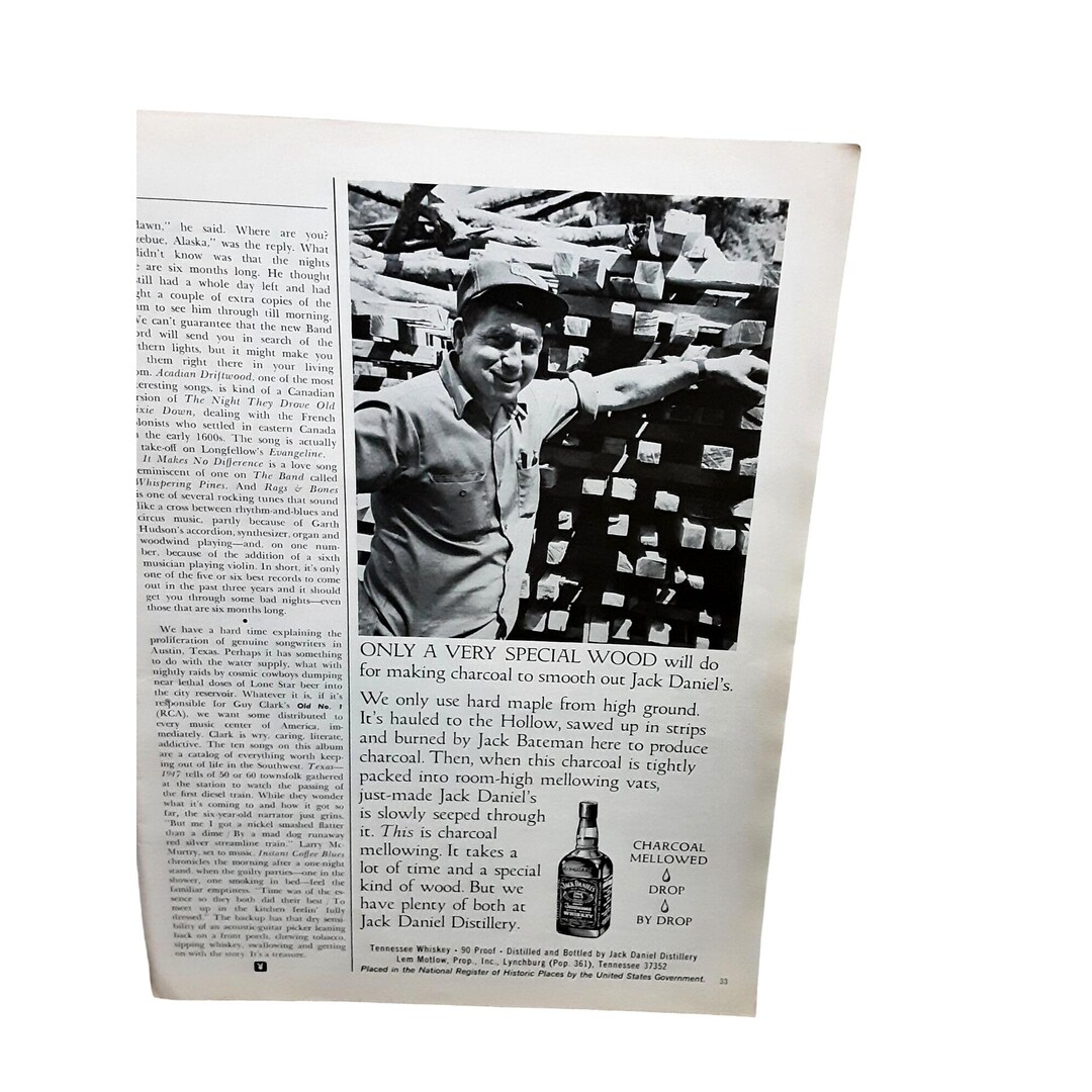 1976 Jack Daniels Whiskey Special Wood Jack Bateman Original Print Ad ...