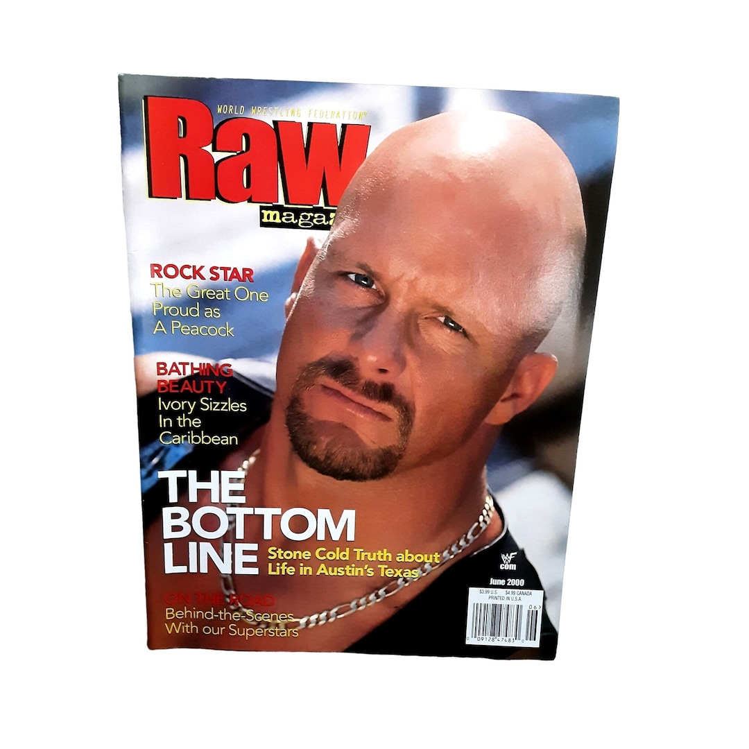 WWE Raw Magazine June 2000 Stone Cold Plus Ivory With FULL Poster - Etsy