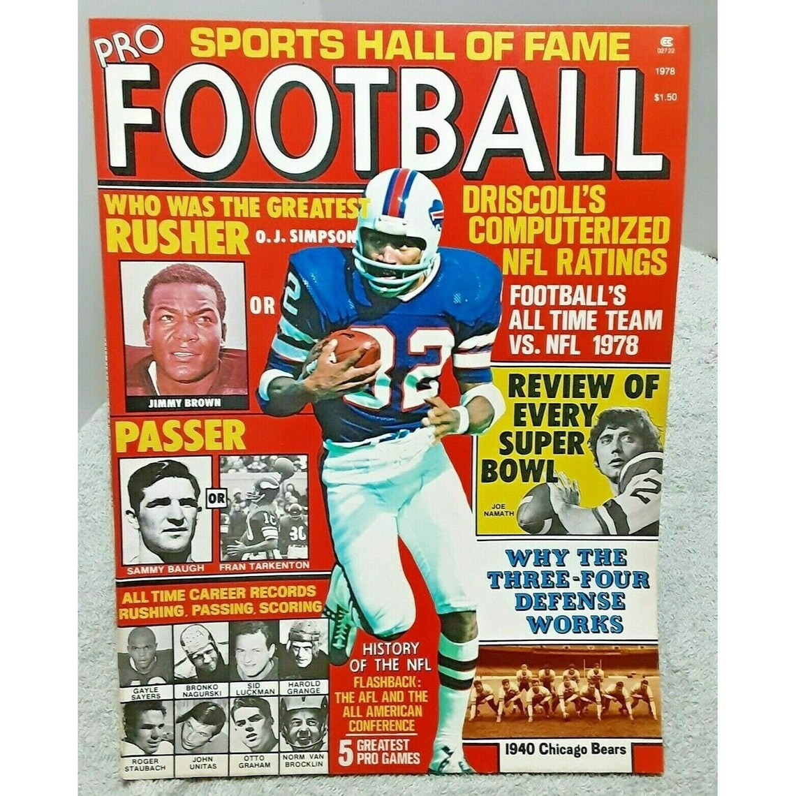 Sports Hall of Fame Pro Football Magazine 1978 OJ Simpson - Etsy