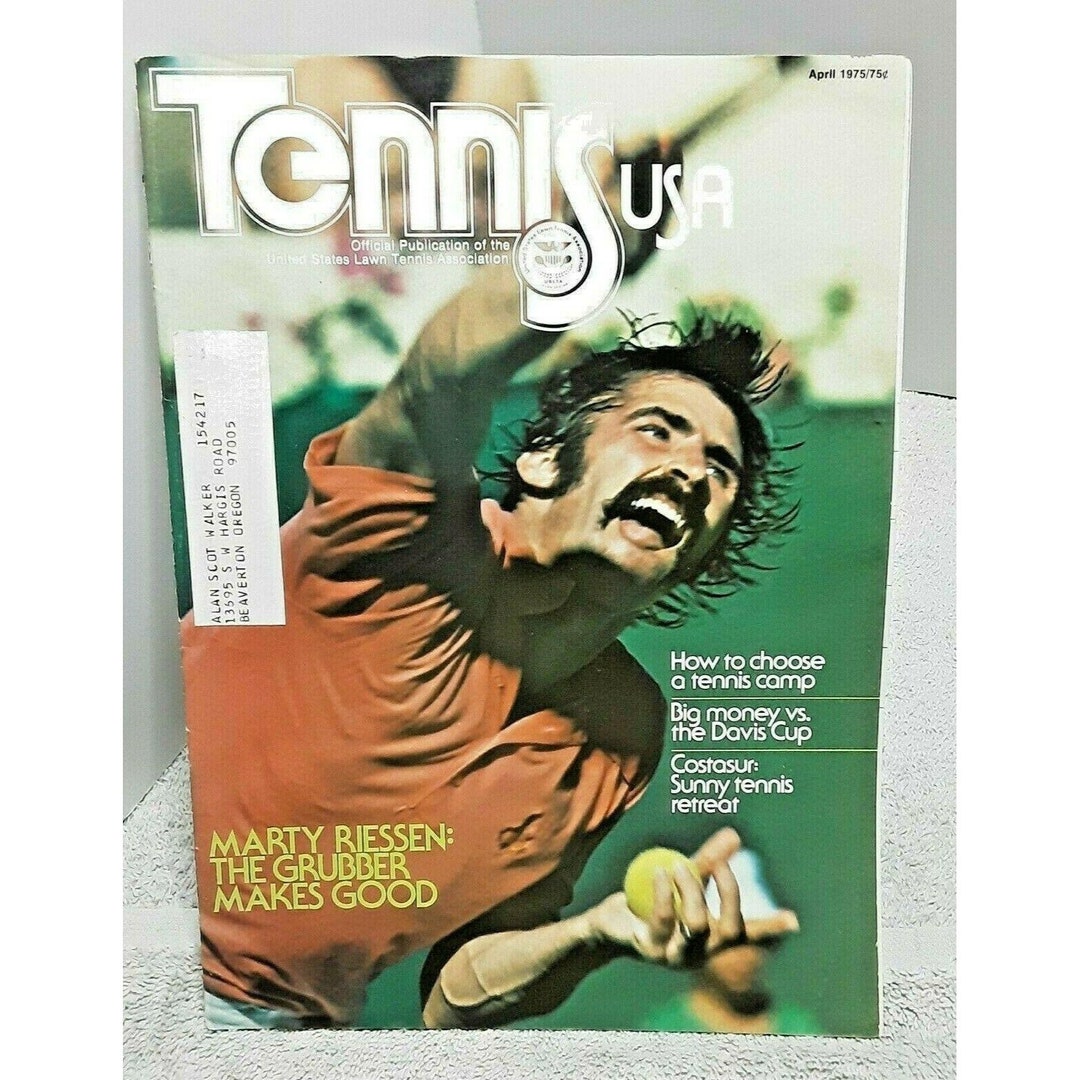 Tennis USA Magazine April 1975 Marty Riessen - Etsy