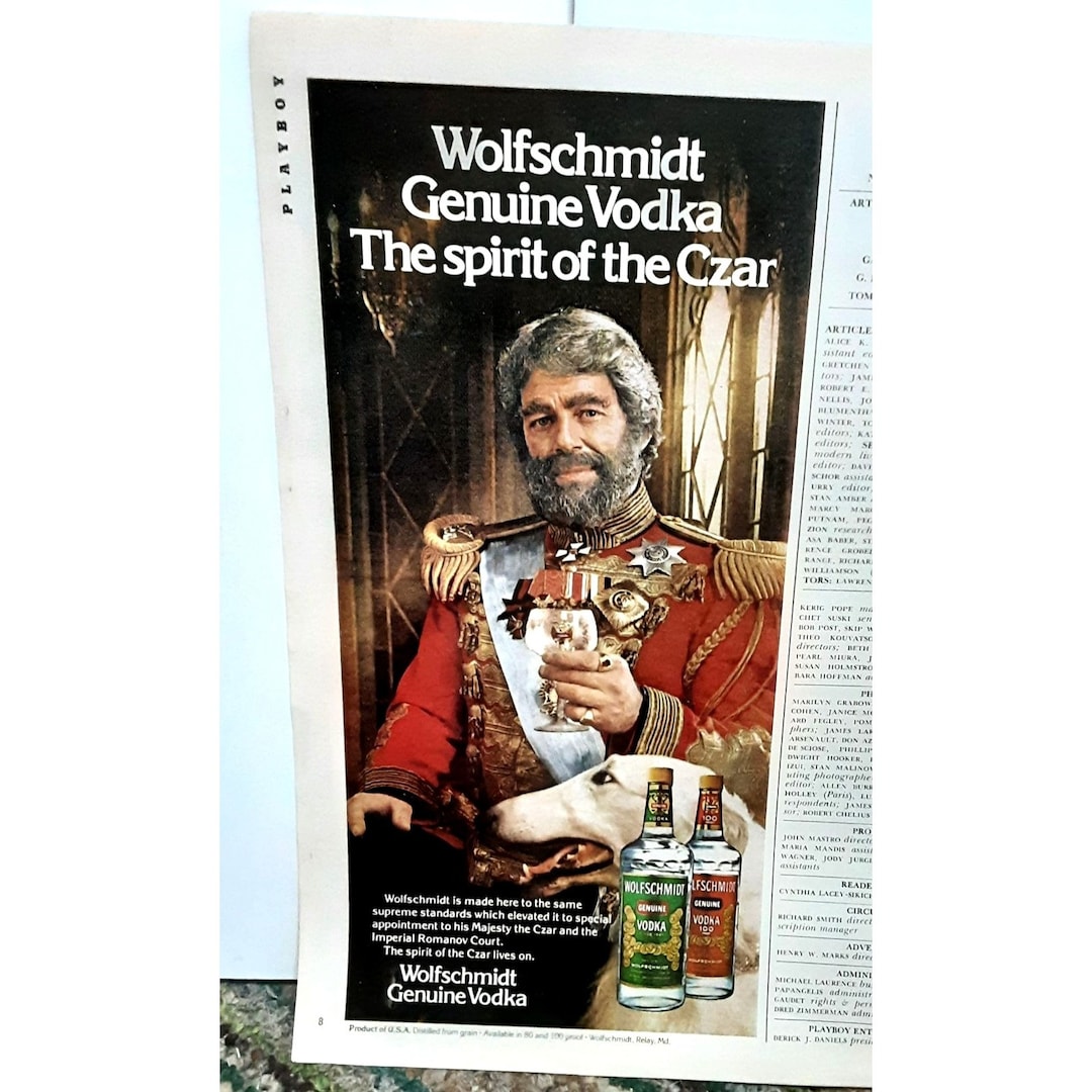 1981 Wolfschmidt Vodka Spirit of the Czar Original Print Ad 80s - Etsy