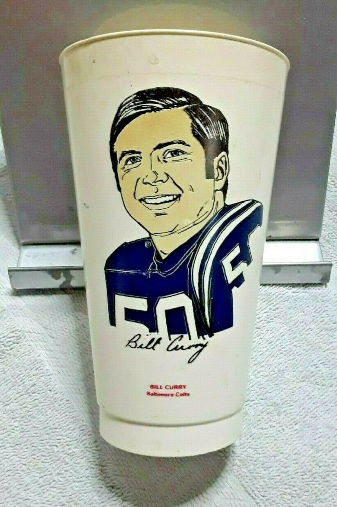 Vintage Bill Curry Baltimore Colts 1972 7/11 7-11 Plastic Slurpee Cup ...