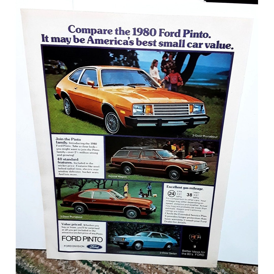 1979 1980 Ford Pinto Various Models Car Print Ad Vintage 70s - Etsy