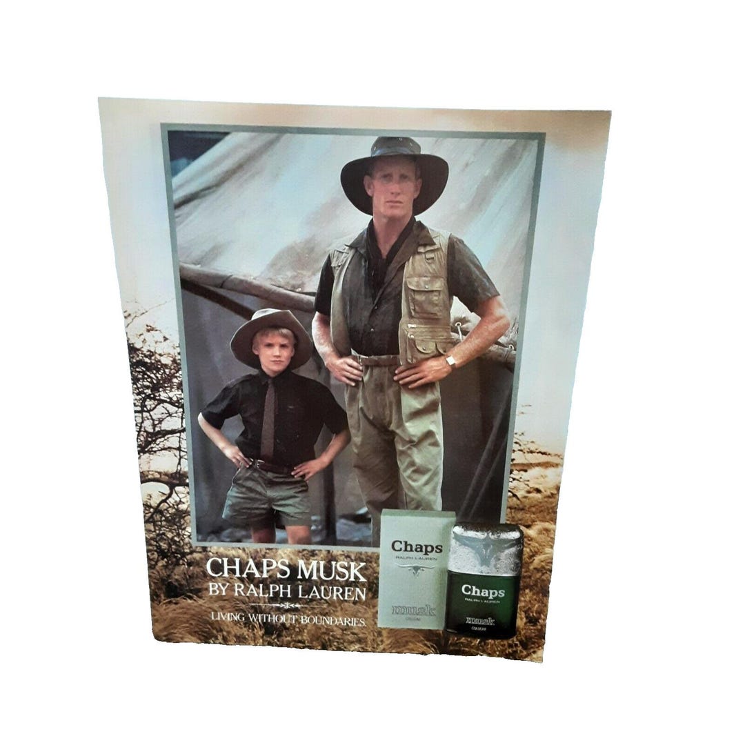 1986 Chaps Musk Ralph Lauren Cologne Fragrance Original Vintage Print ...
