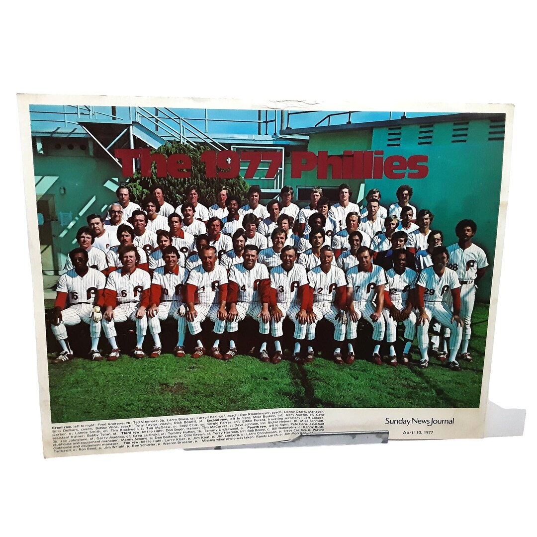 Philadelphia Phillies 1977 Team Photo Sunday News Journal Vintage ...