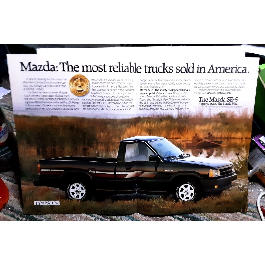 1989 Mazda SE5 Truck 2 Page Original Print Ad 80s - Etsy