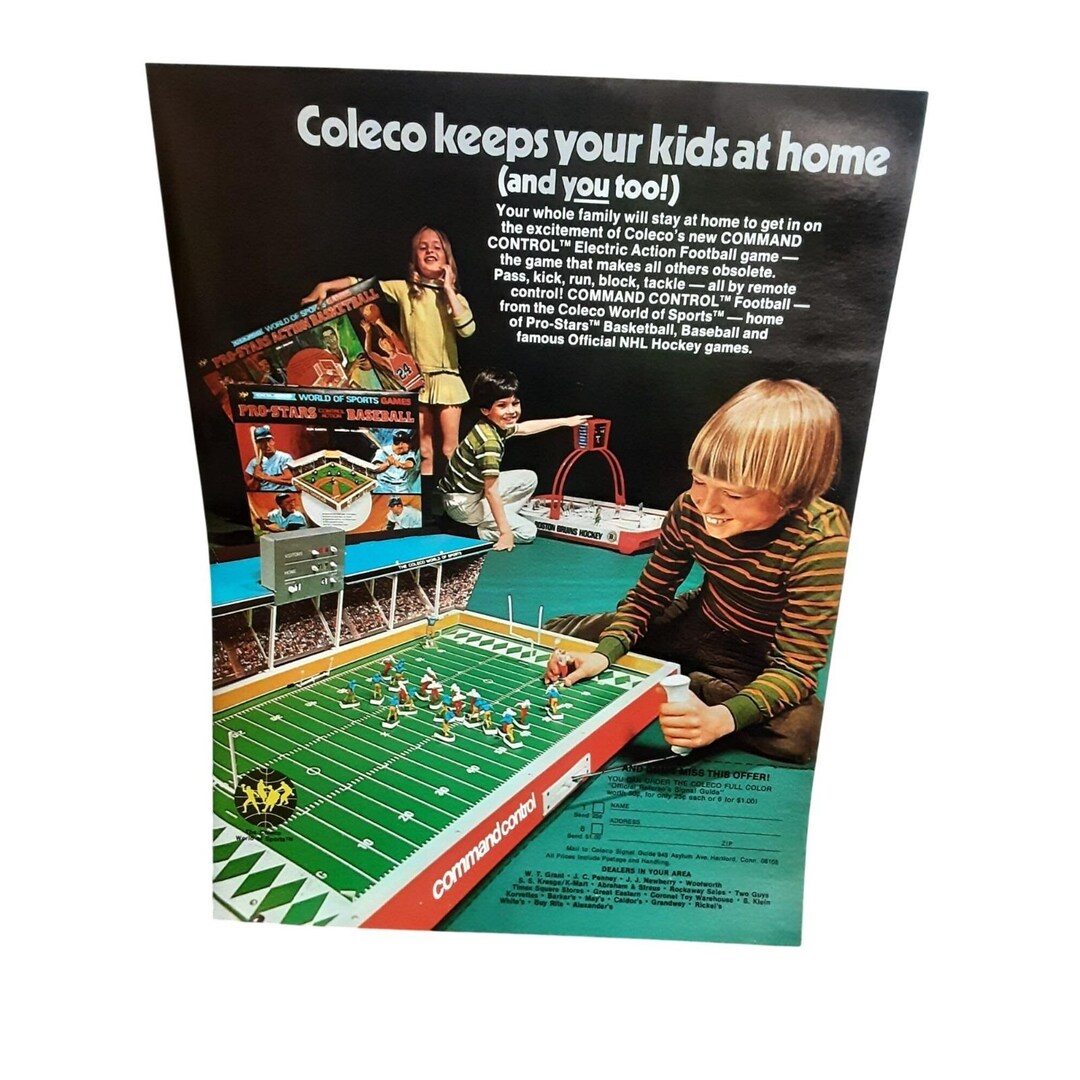 1971 Coleco Command Control Football Game Ad Pro Stars Toy Vintage - Etsy