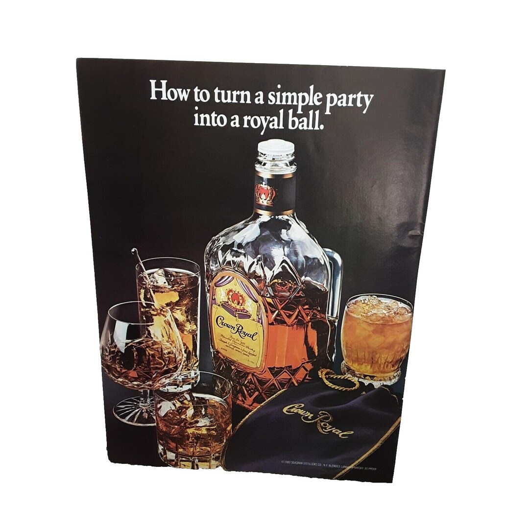 1984 Crown Royal Whisky Simple Party Into Royal Ball Original Print Ad ...