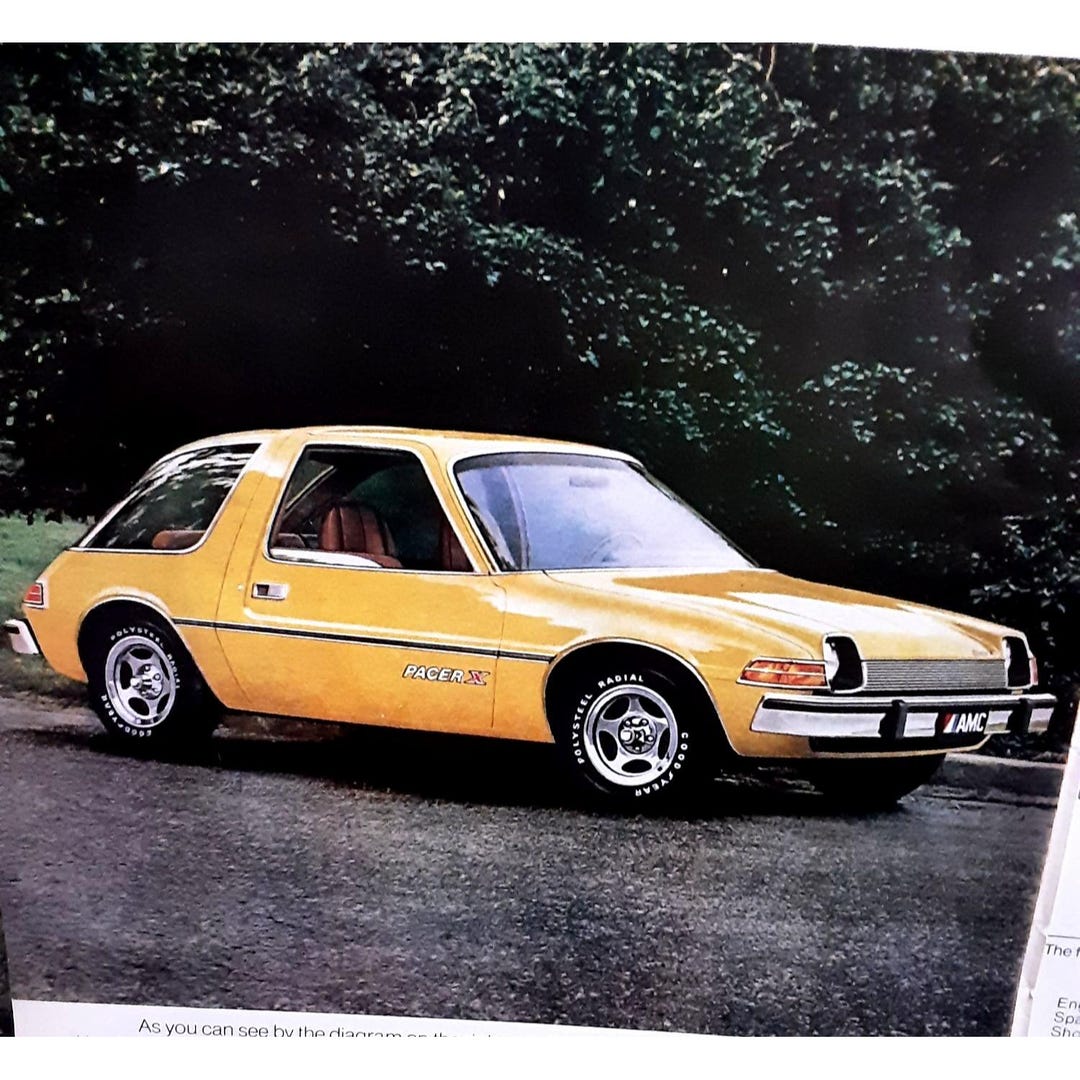 1976 AMC Pacer Yellow 2 Car Original Print Ad Vintage 70s - Etsy