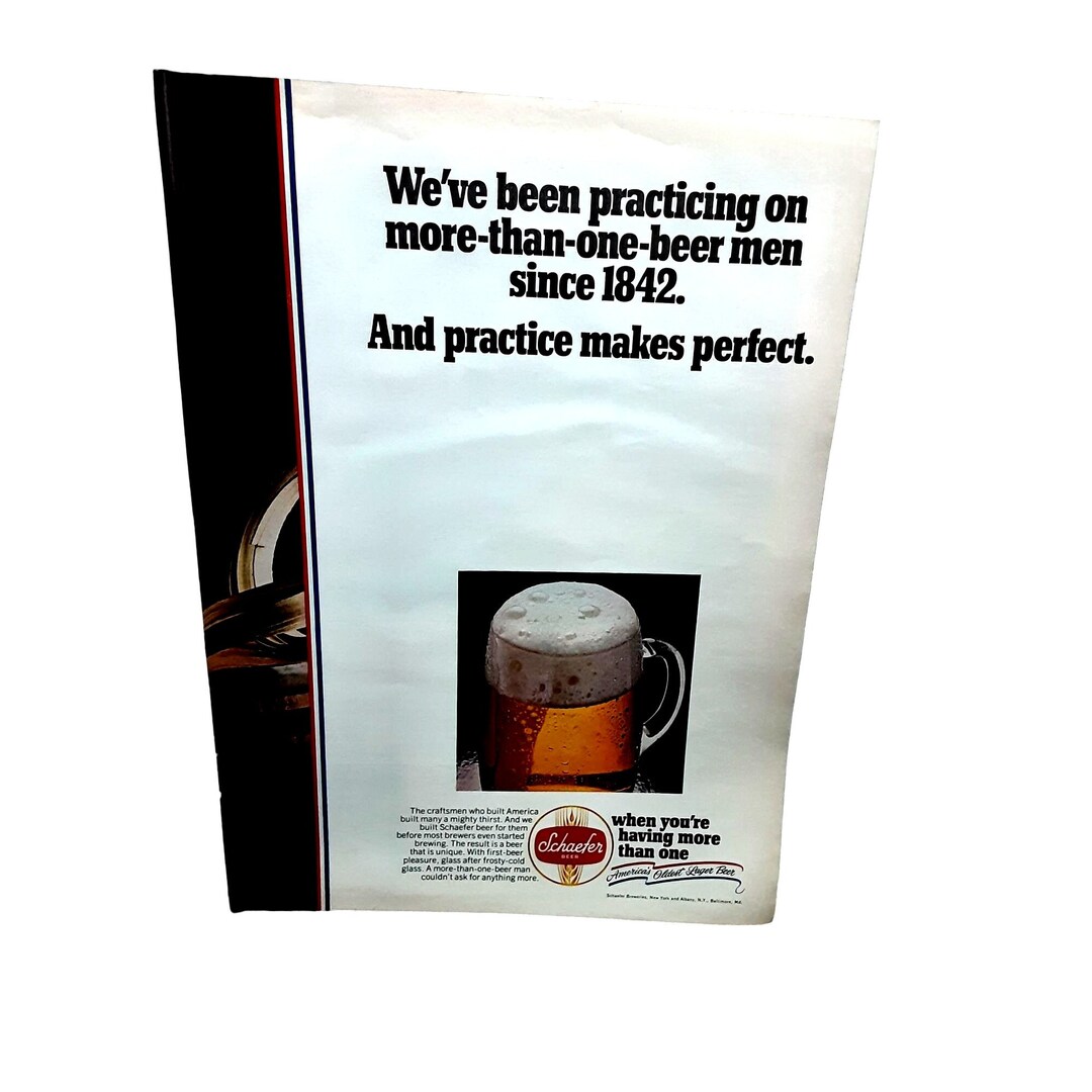 1971 Schaeffer Beer Having More Than One Original Print Ad - Etsy