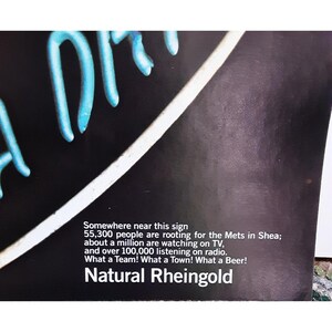 1971 Rheingold Beer Mets Shea Stadium Neon Sign Vintage Ad ...
