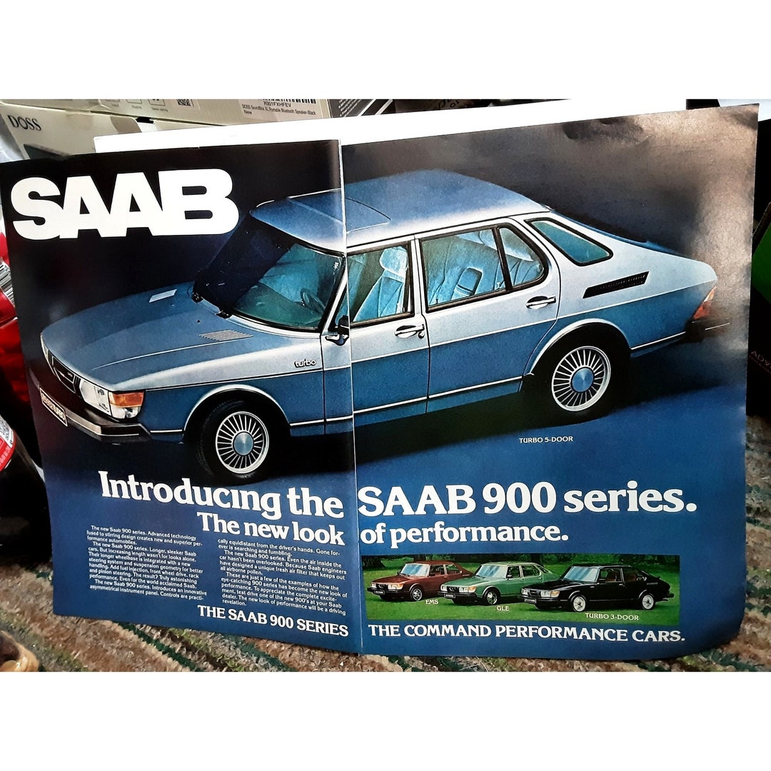 1979 SAAB 900 Series Turbo 2 Page Car Vintage Print Ad 70s Original - Etsy
