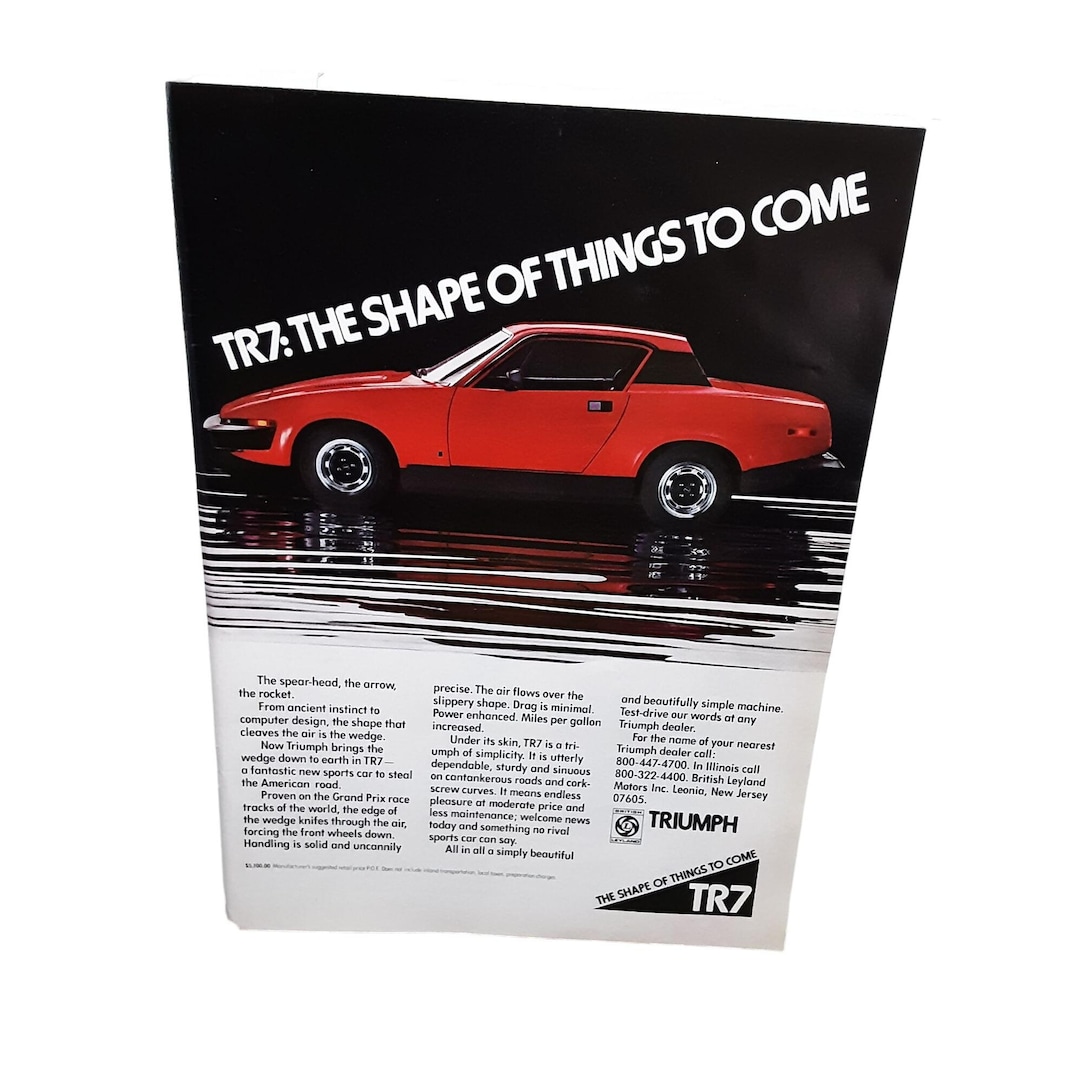 1975 Triumph TR7 Red Color Car Original Vintage Print Ad - Etsy