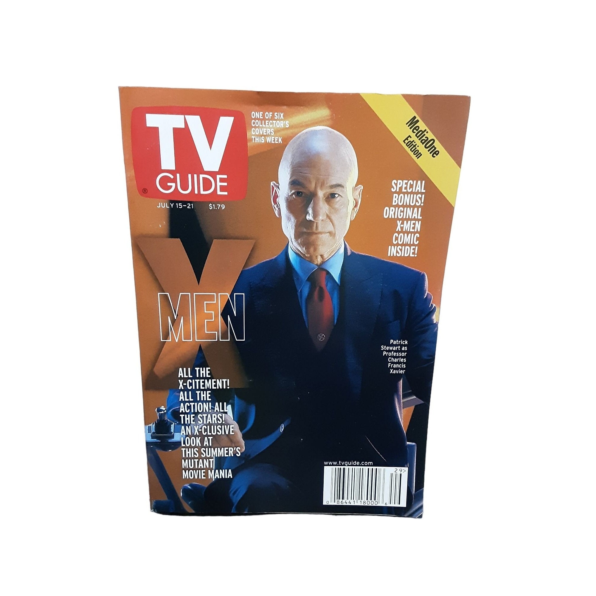 TV Guide July 2000 Patrick Stewart New Hampshire No Label - Etsy
