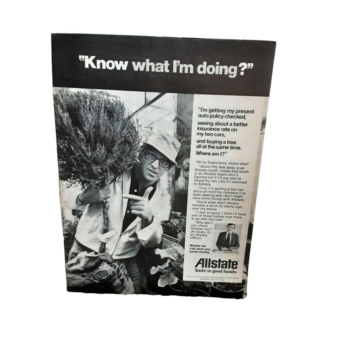1973 Allstate Your in Good Hands Insurance Original Print Ad 70s - Etsy