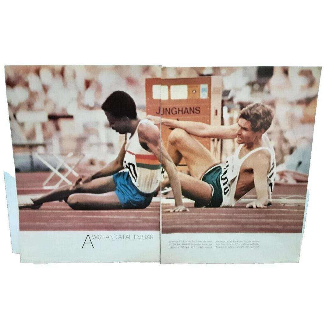 1974 Jim Ryun and Billy Fordjour Collision Run Picture Sports ...
