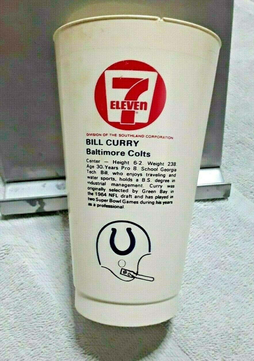 Vintage Bill Curry Baltimore Colts 1972 7/11 7-11 Plastic - Etsy