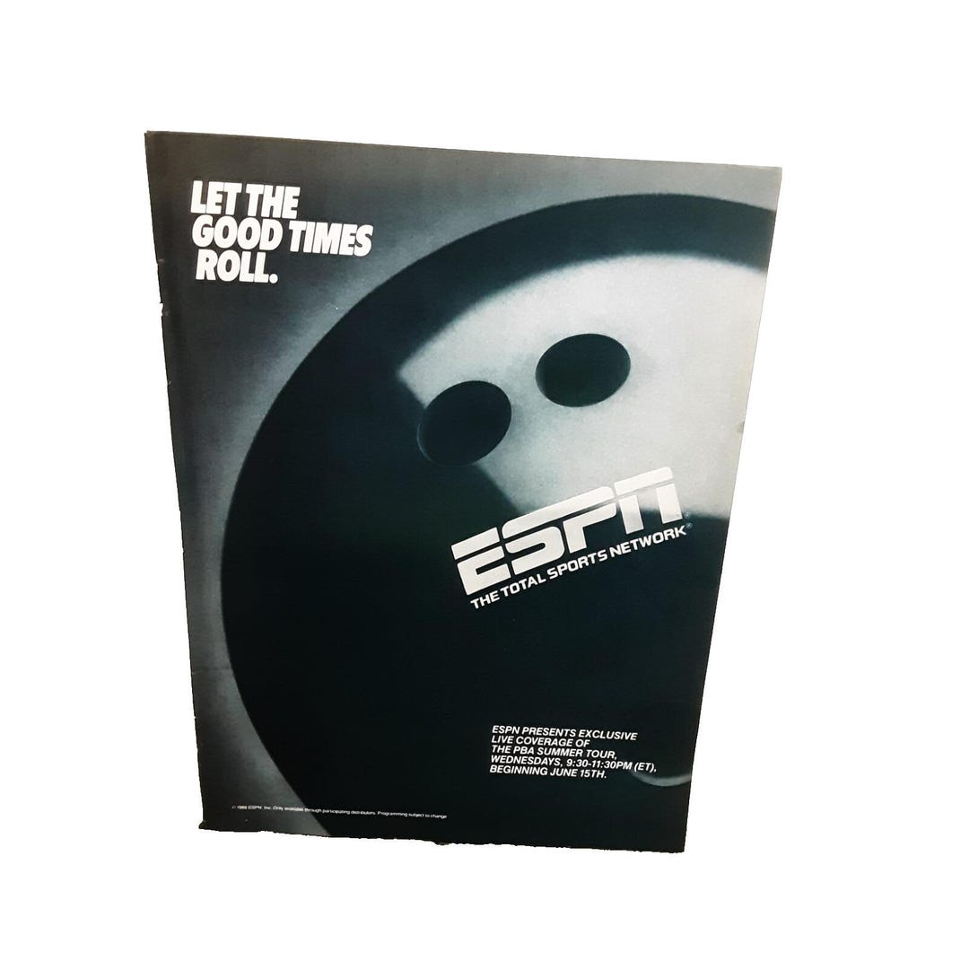 1988 ESPN Bowling Let the Good Times Roll Original Print Ad Vintge 80s ...