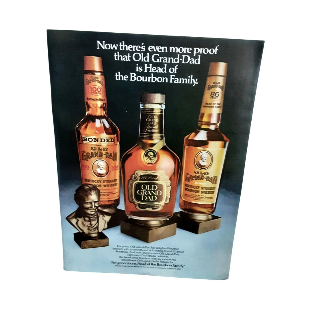 1981 Old Grand Dad Head of the Bourbon Family Print Ad Vintage - Etsy