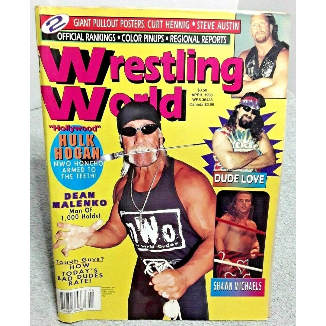 Wrestling World Magazine April 1998 Hollywood Hulk Hogan NWO WITH ...