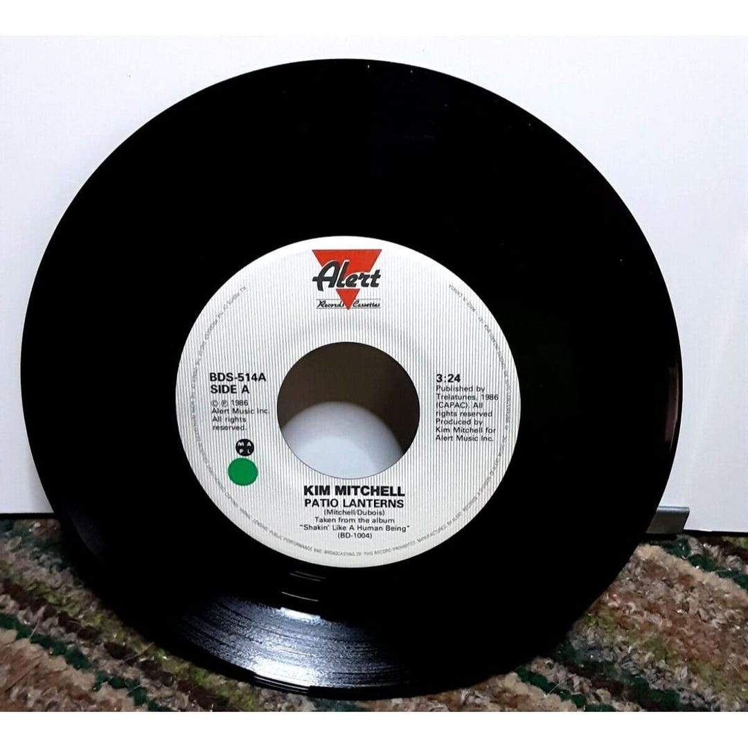 Kim Mitchell Patio Lanterns 45 Record Alert Label 1986 - Etsy