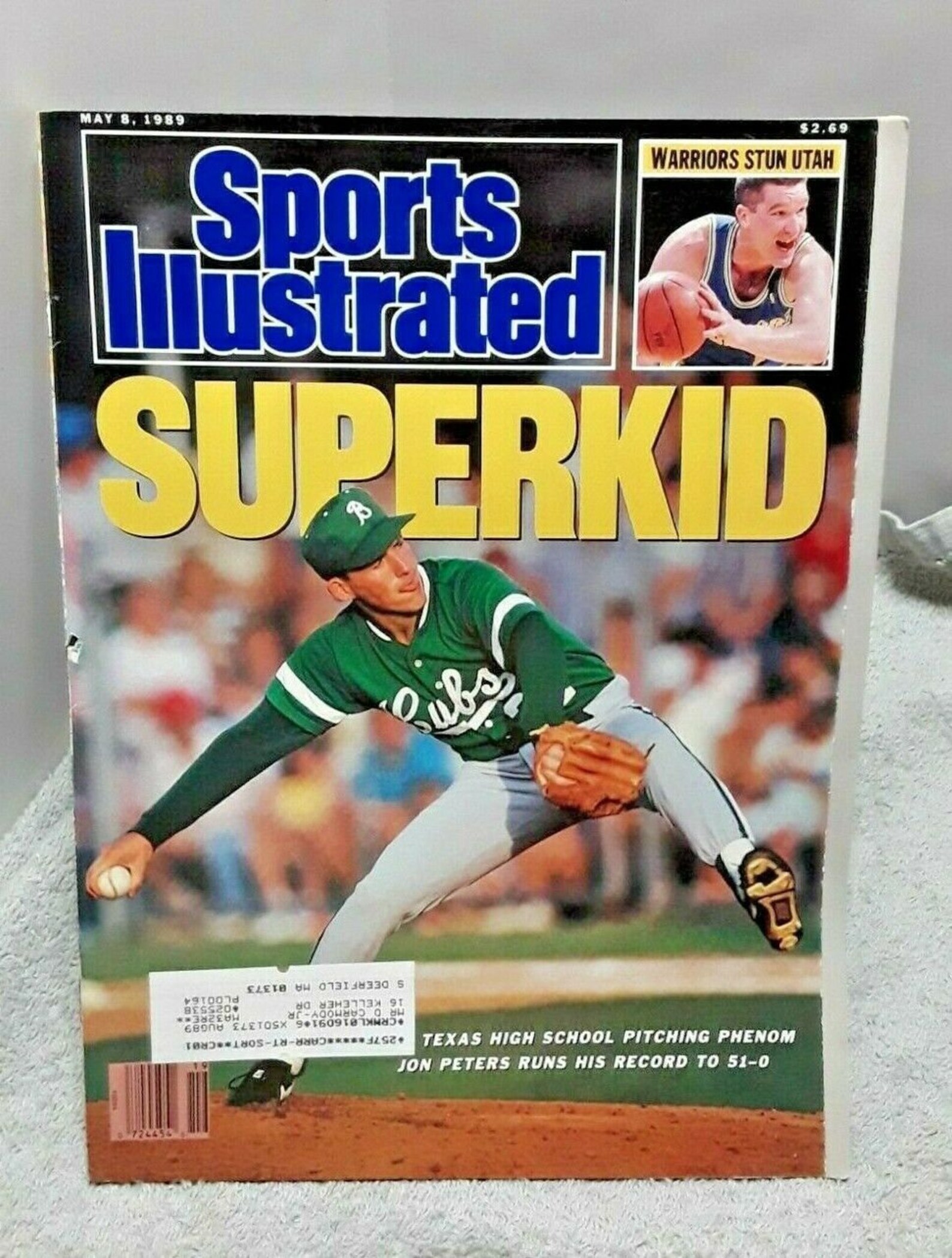 Sports Illustrated Magazine Ma8 8 1989 Jon Peters Pitcher Texas High ...