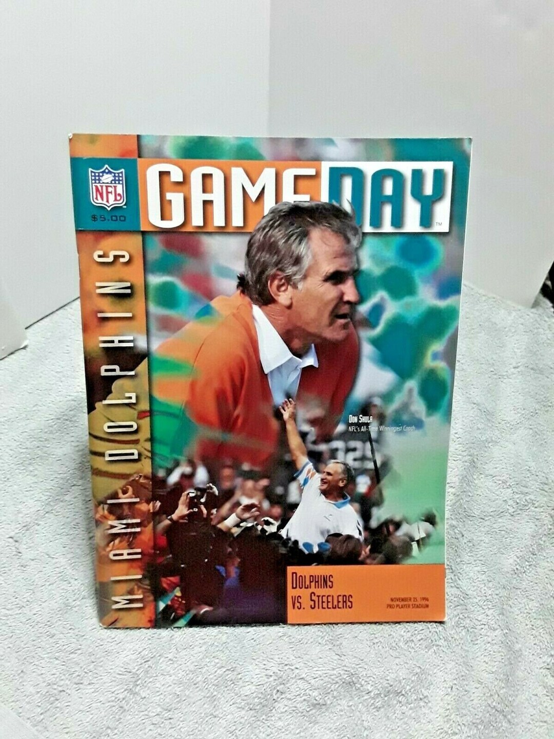 NFL Game Day Magazine November 25 1996 Pittsburgh Steelers Miami ...