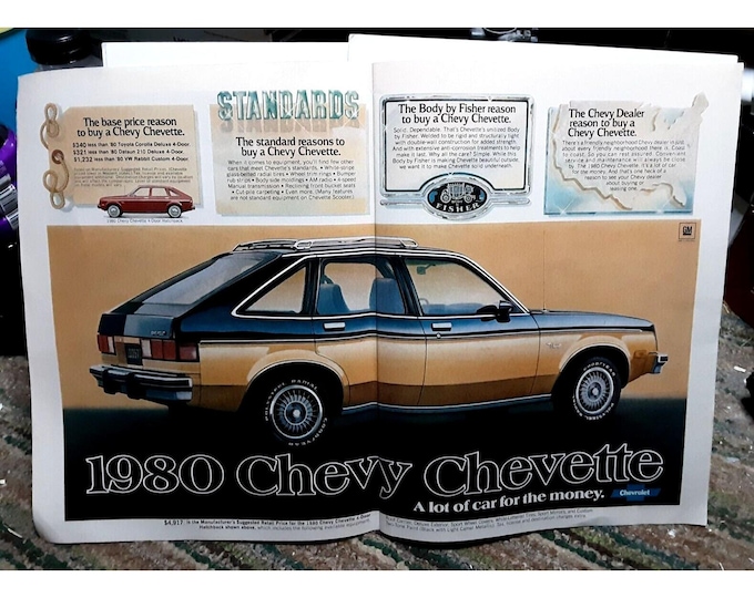 1978 Chevrolet Chevette Dark Carmel Dealer Promo 1:25 Scale Plastic ...