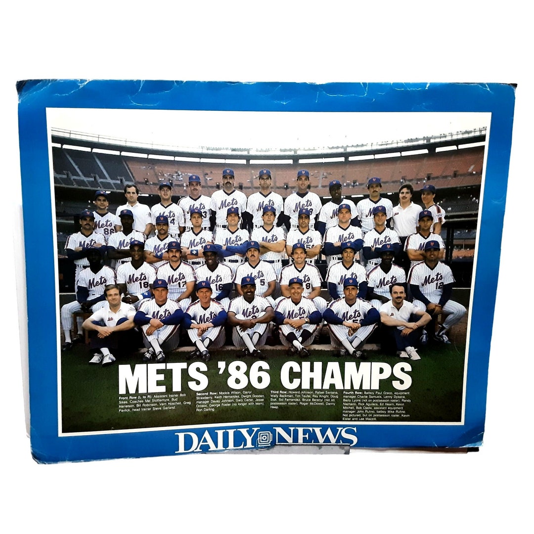 New York Mets 1986 Team Photo Champions Daily News ORIGINAL Carter ...