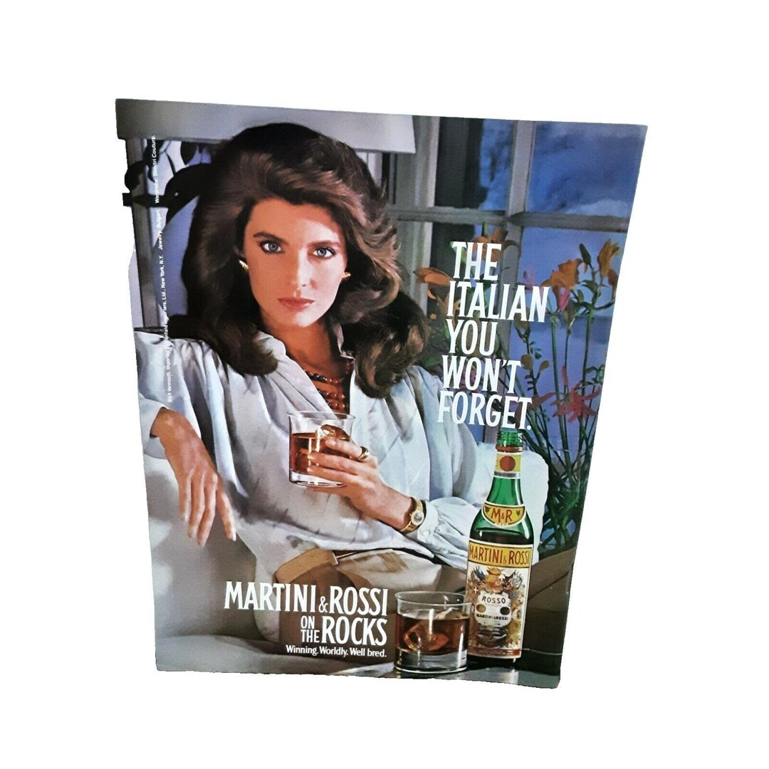 1983 Martini Rossi on the Rocks Italian You Wont Forget Original Print ...