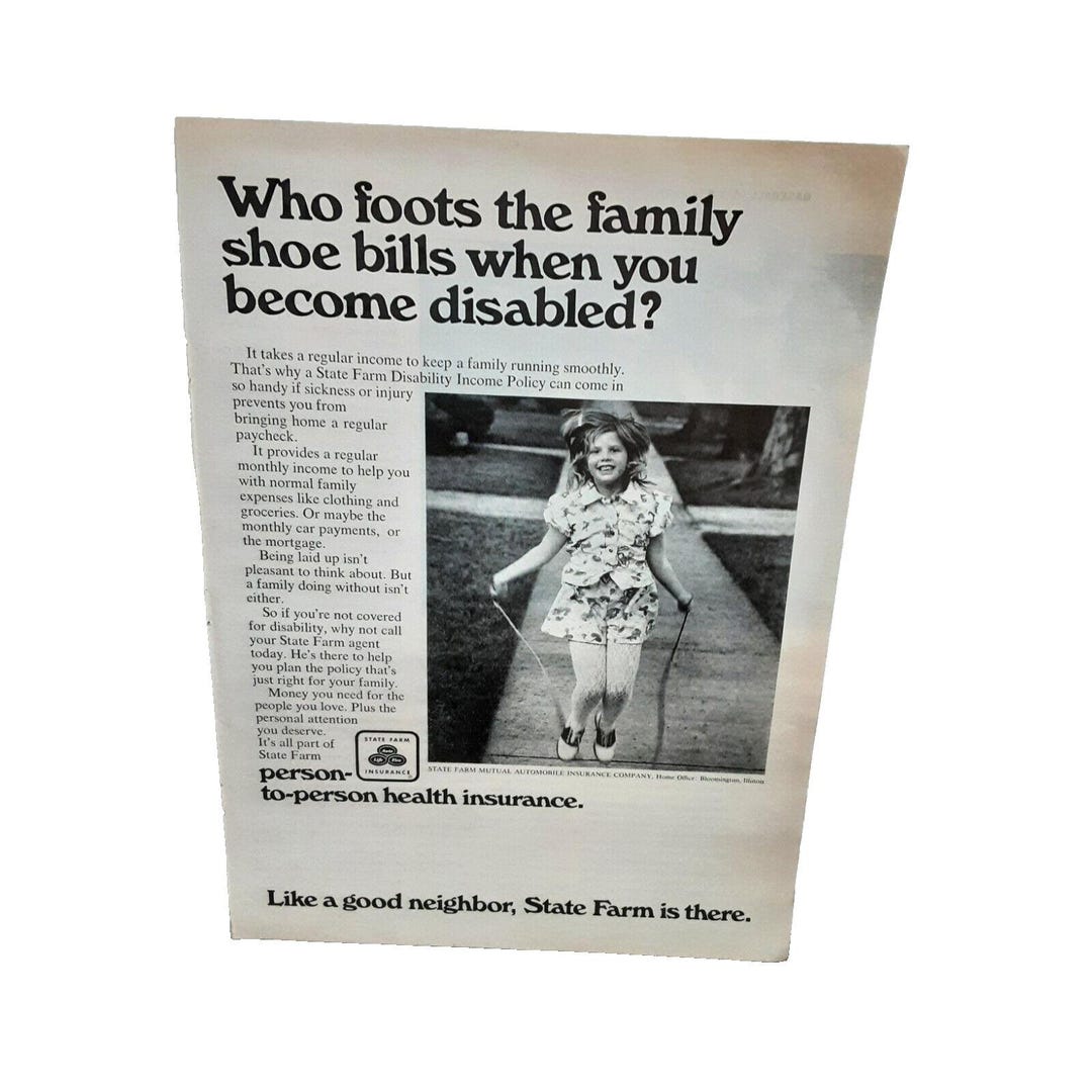 1973 State Farm Insurance Girl Jumping Rope Original Print Ad 70s - Etsy